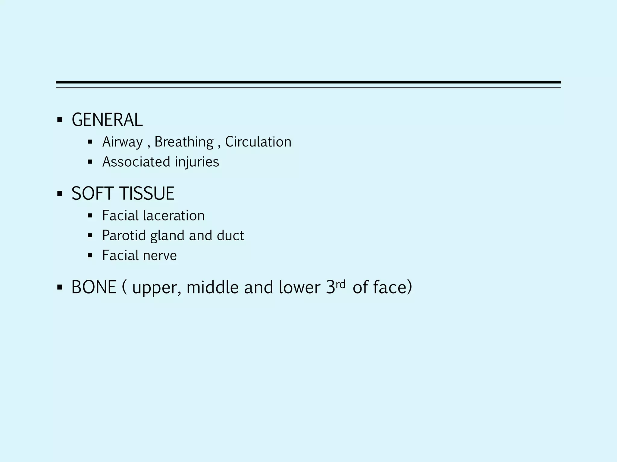 Trauma to face | PPTX