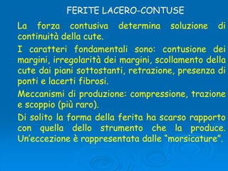 Traumatologia - MEDICINA LEGALE | PPT
