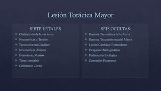 TRAUMA toracico y abdominal 25 y diagnóstico | PPTX