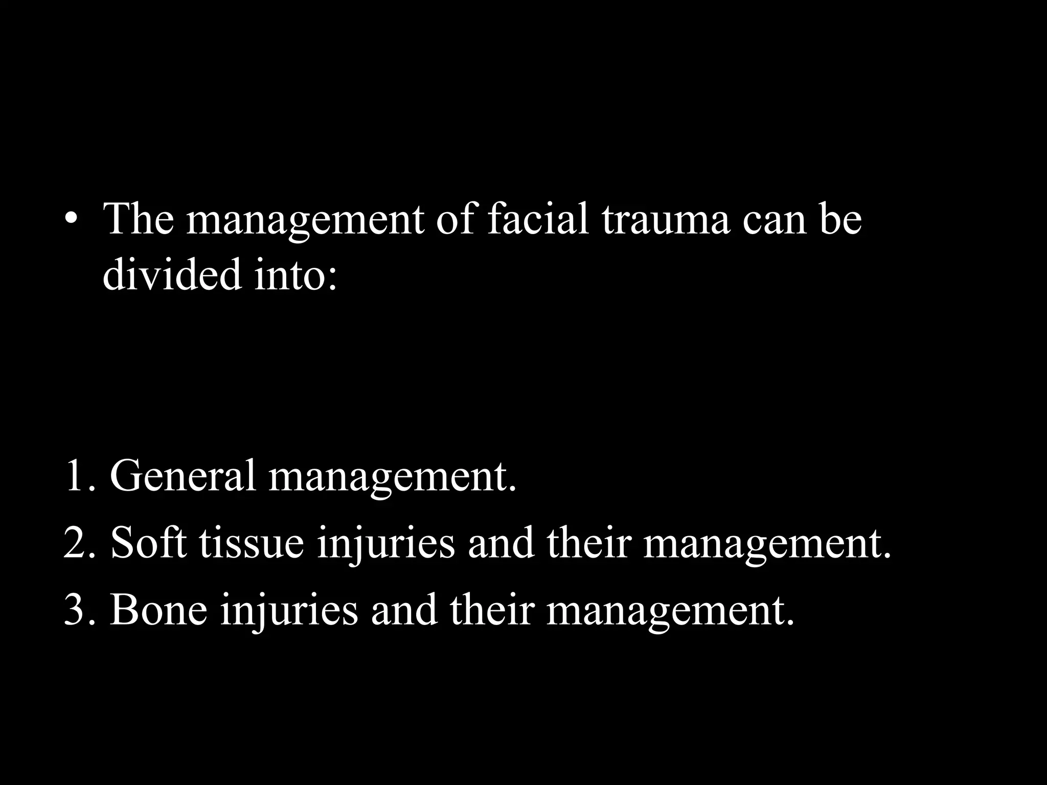 Trauma to the face | PPTX