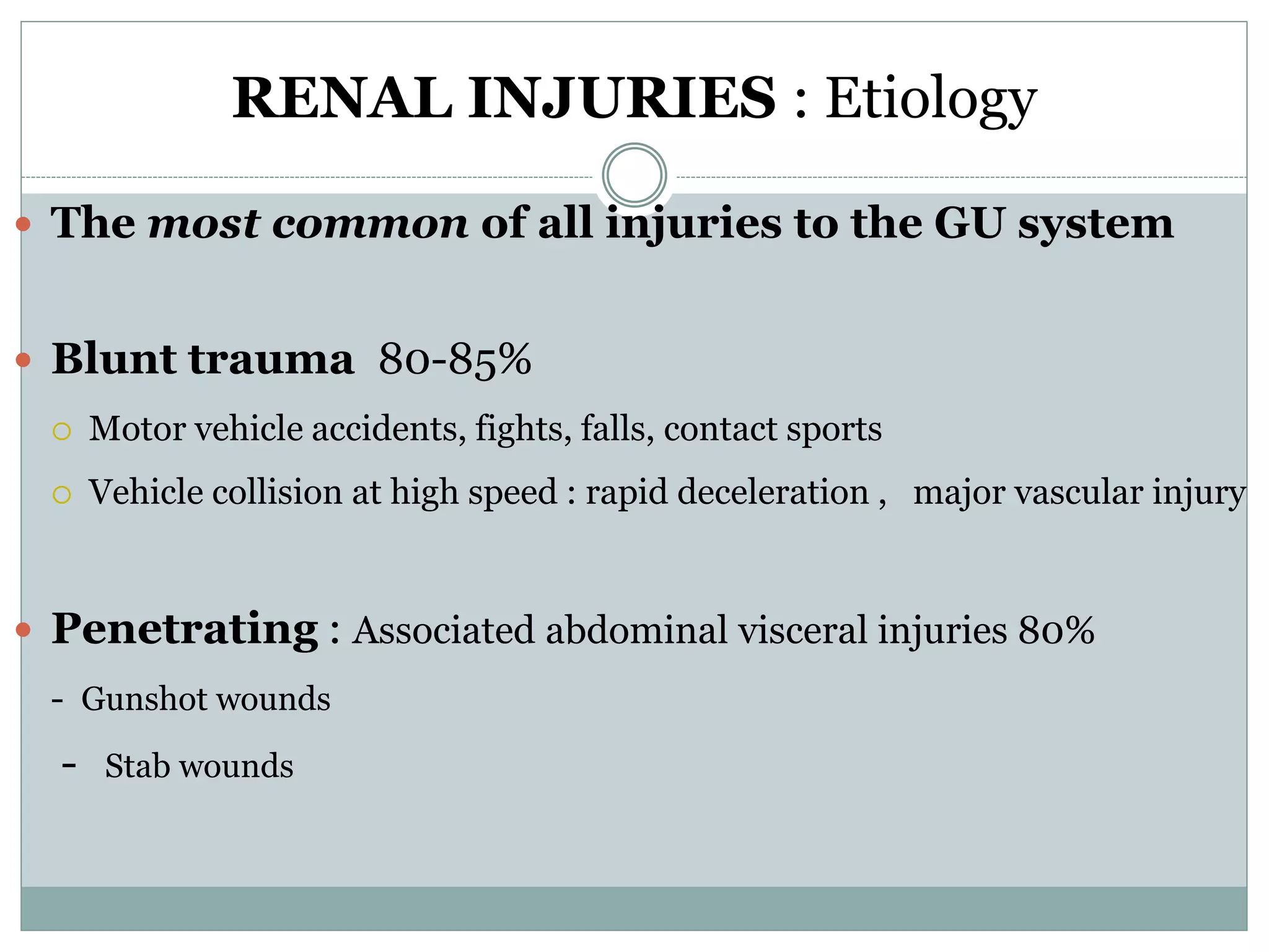 Trauma to the genitourinary tract. | PPTX