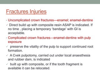 Trauma To The Permanent Maxillary Incisors In The Mixed Dentition And ...