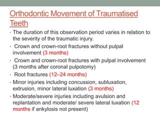 Trauma To The Permanent Maxillary Incisors In The Mixed Dentition And ...