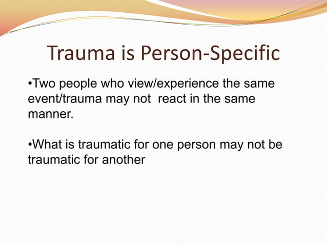 Trauma and trauma-informed care | PPTX