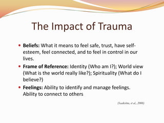 Trauma and trauma-informed care | PPT