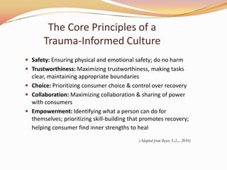 Trauma and trauma-informed care | PPT