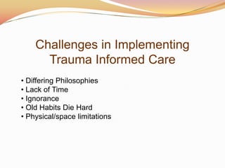 Trauma and trauma-informed care | PPT