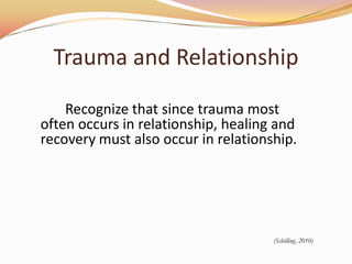 Trauma and trauma-informed care | PPT