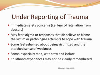 Trauma and trauma-informed care | PPT