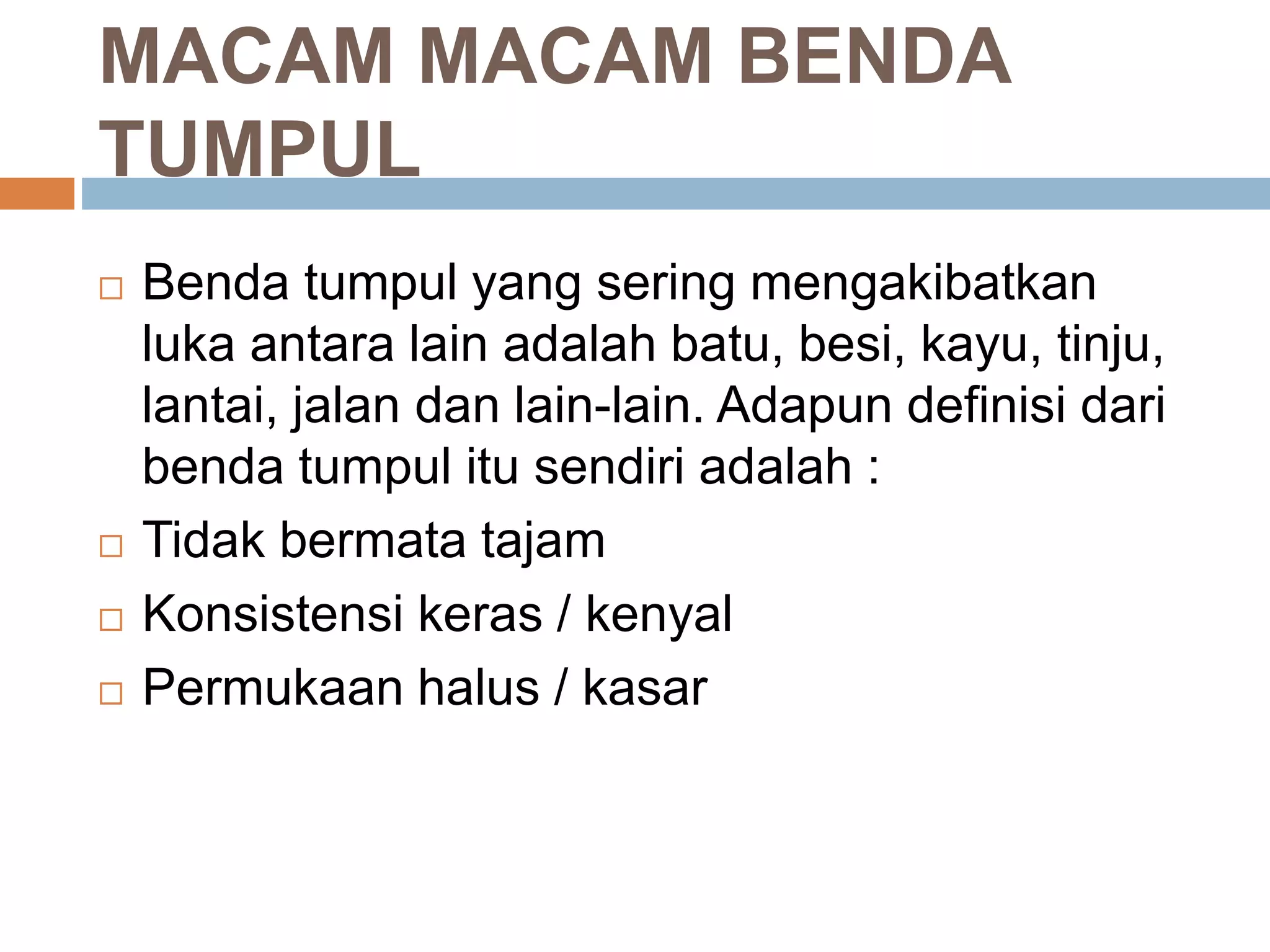 Trauma tumpul | PPTX