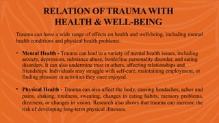 Trauma Understanding, Crisis Event & PTSD | PPTX