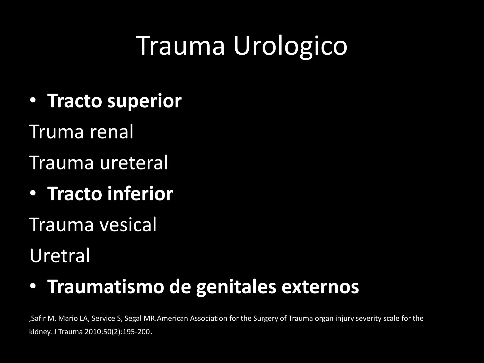 Trauma urologico 1 | PPTX