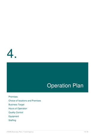 Travel agency business plan example | PDF