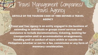 Travel and Tour Operations, Tour Guiding Subj 2 | PPT