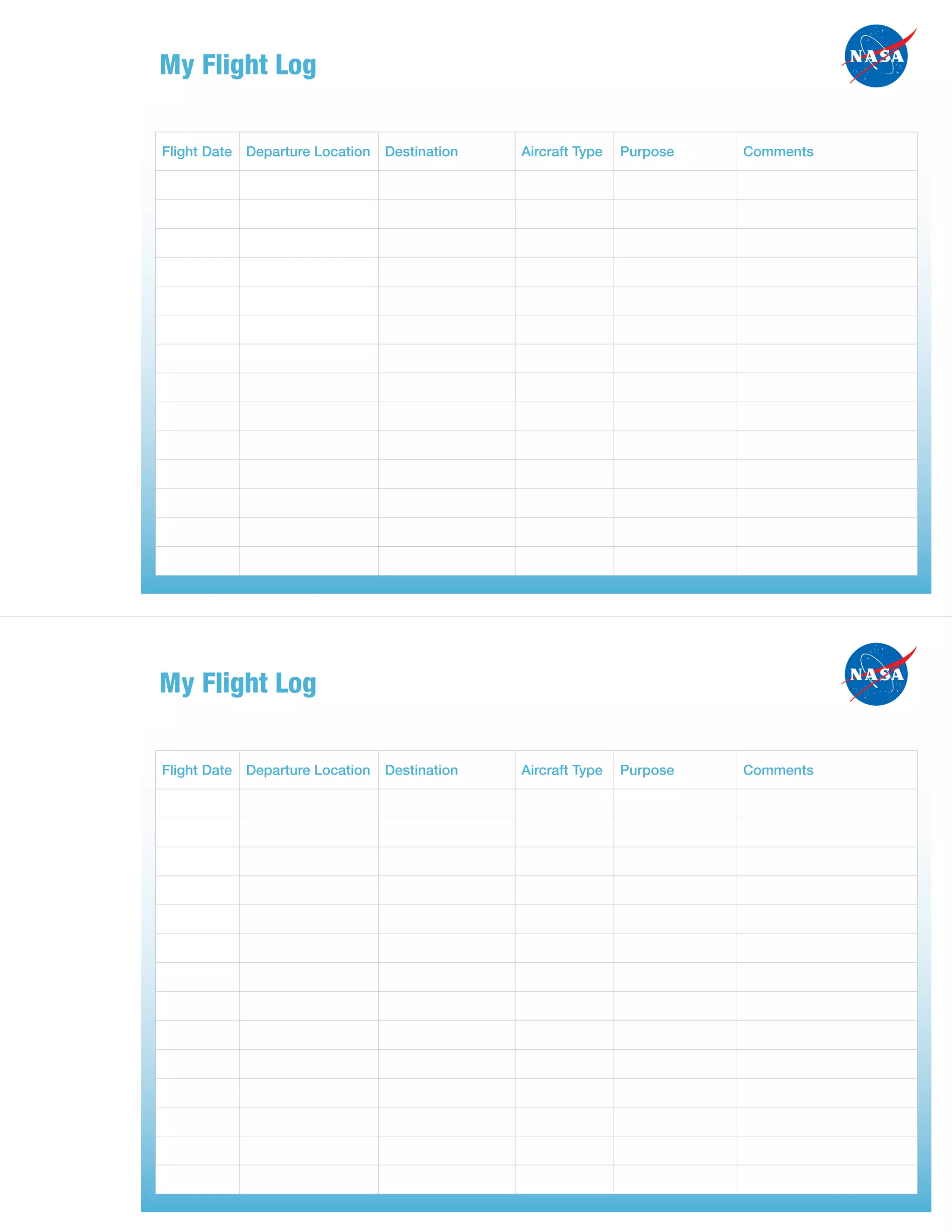 NASA Travel LogBook | PDF