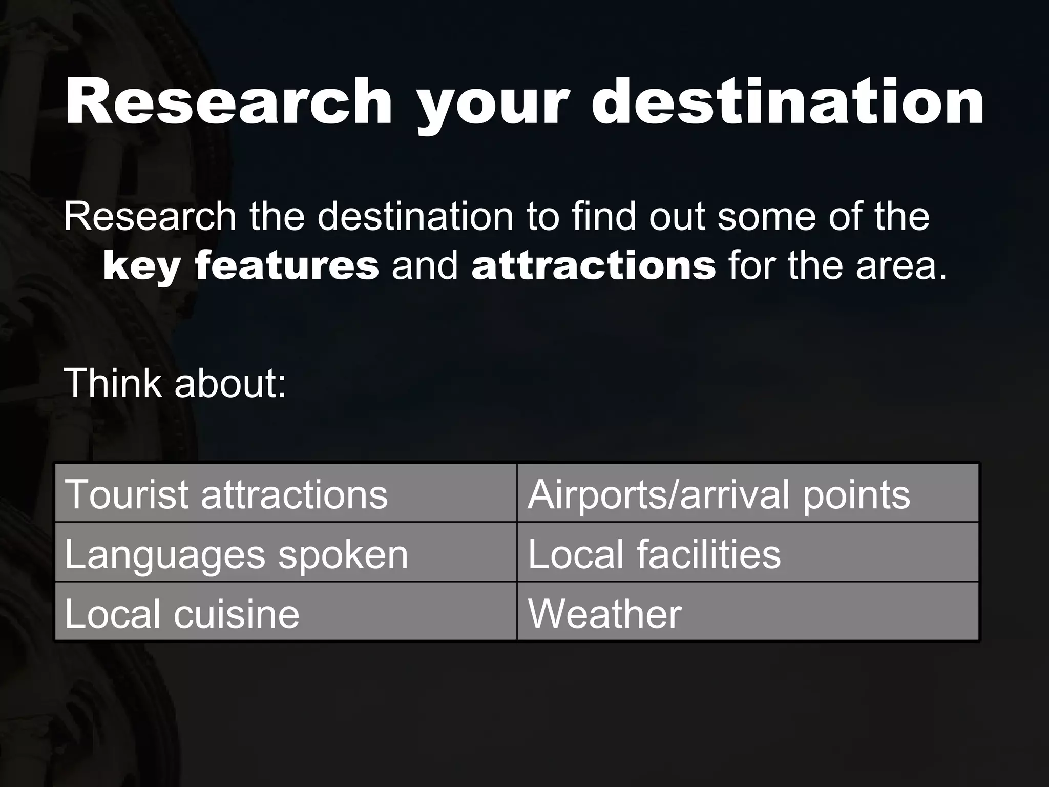 Travel Destination Introduction | PPT