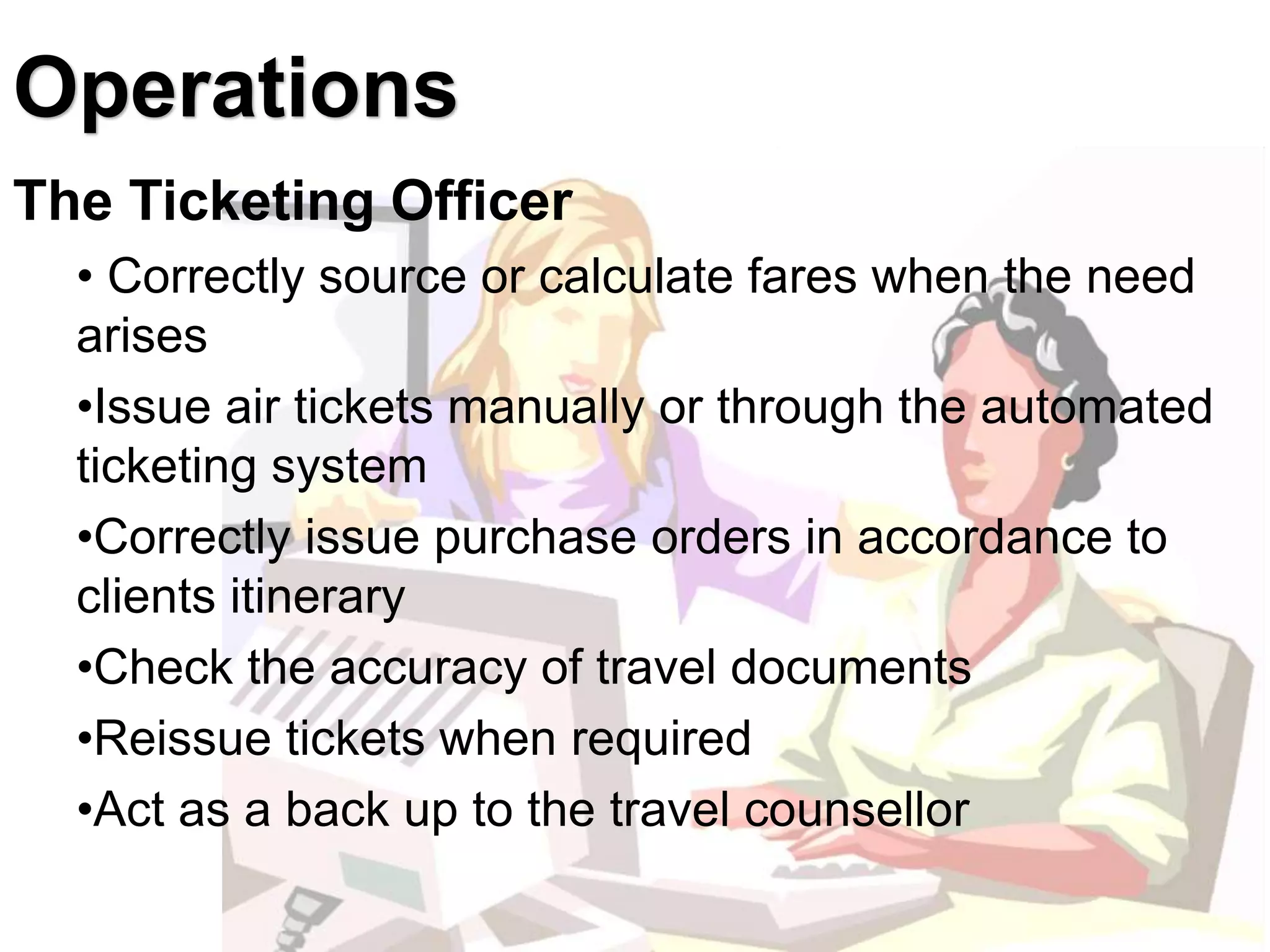 Travel agency and tour operations lecture | PPTX
