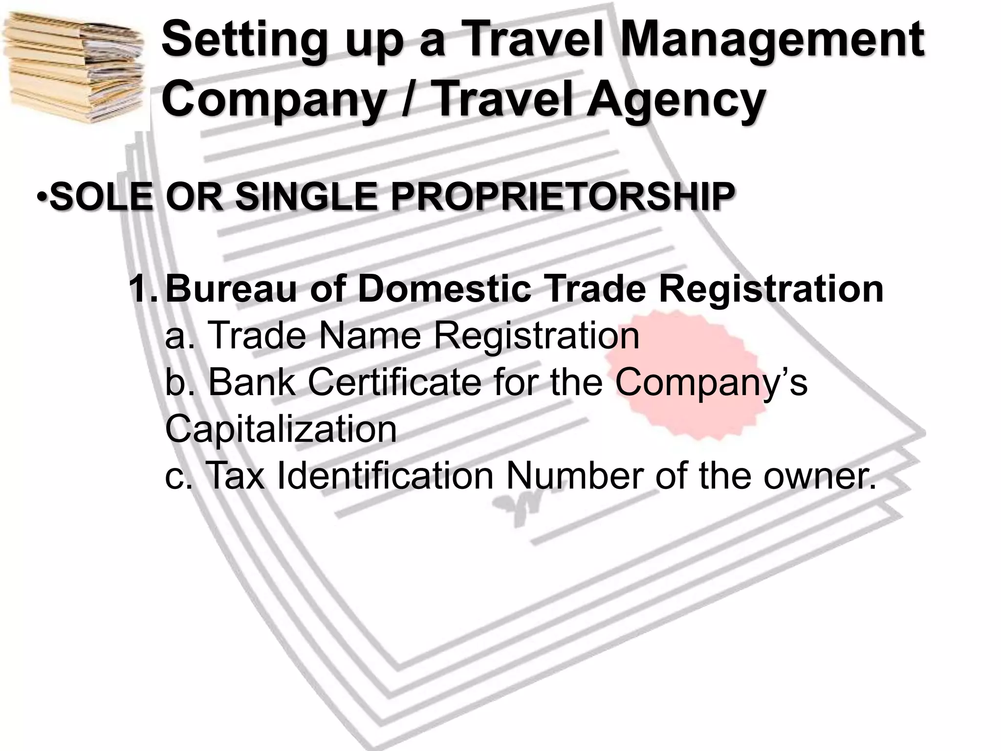 Travel agency and tour operations lecture | PPTX