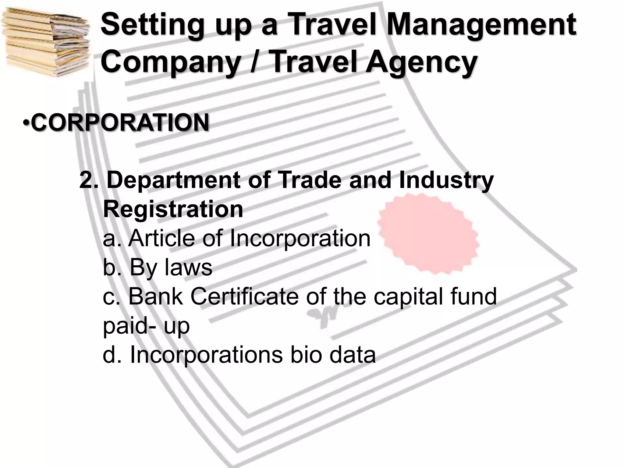Travel agency and tour operations lecture | PPTX