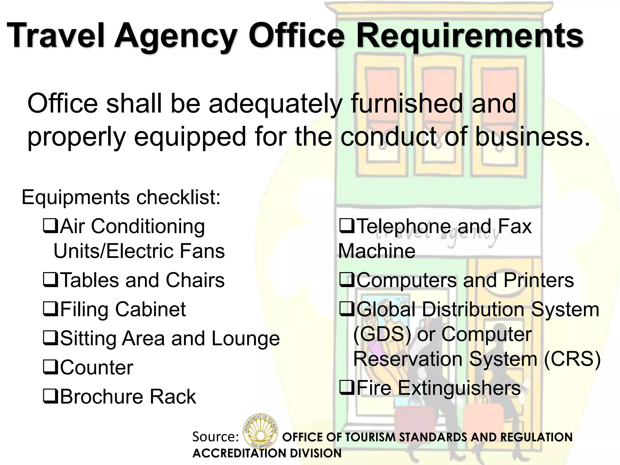 Travel agency and tour operations lecture | PPTX