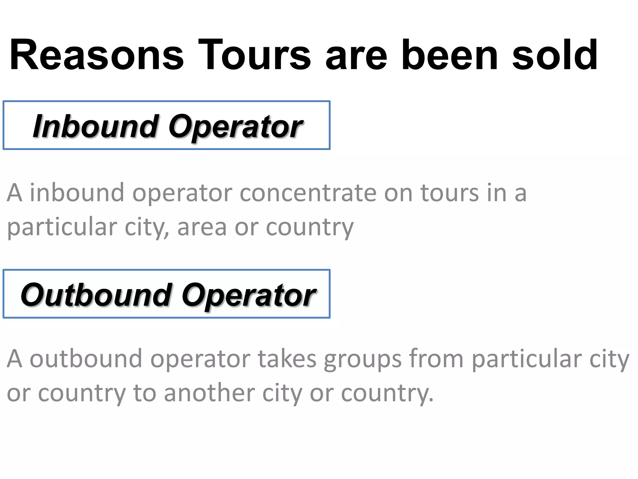 Travel agency and tour operations lecture | PPTX