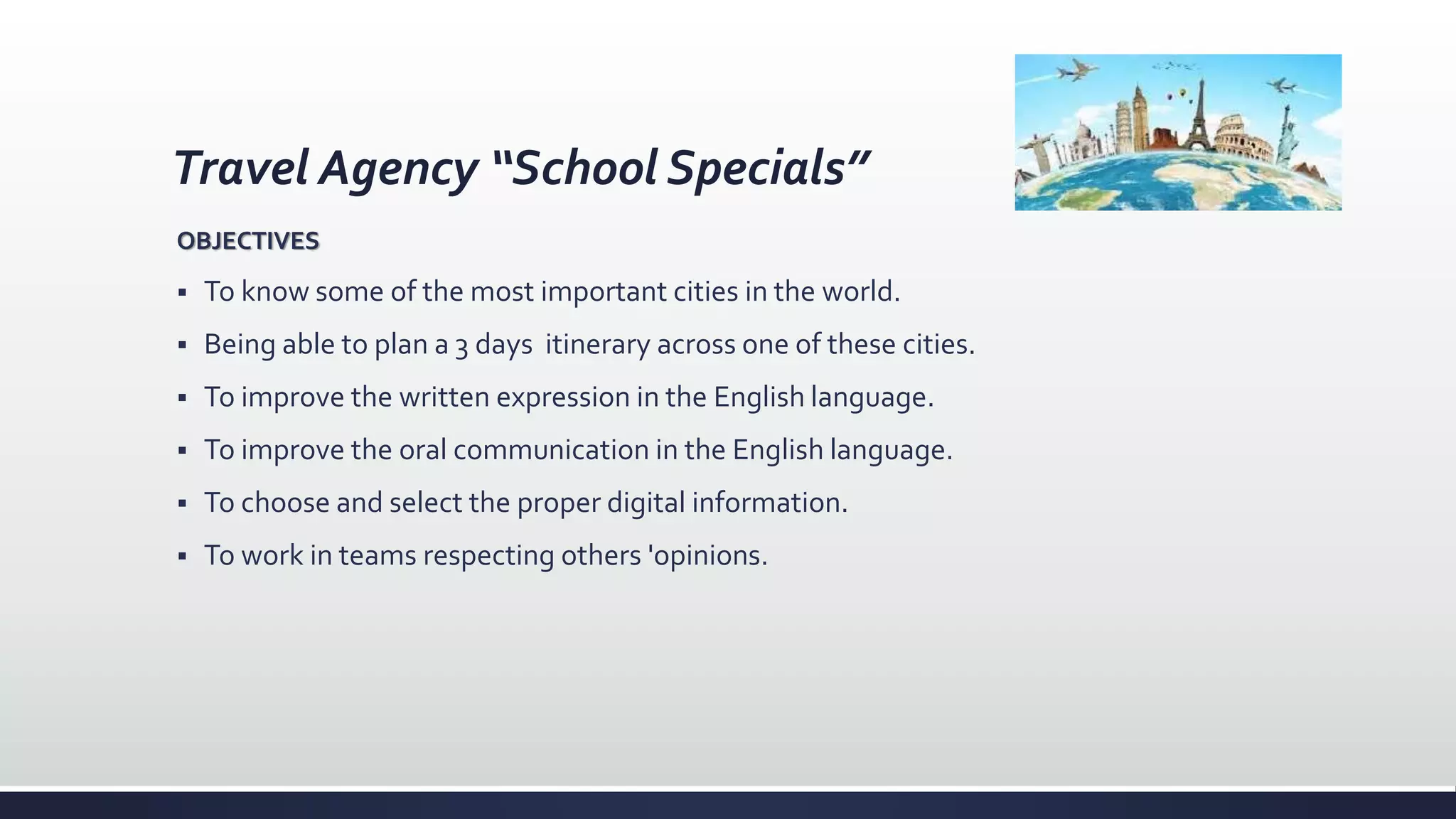 Travel agency project | PPTX