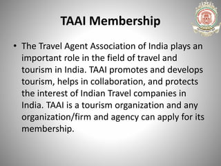 Travel Agent Association of India. | PPTX