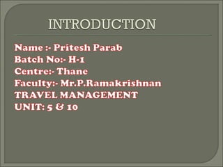 Travel And Tourism | PPT