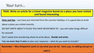 Travel articles cover lesson | PPTX