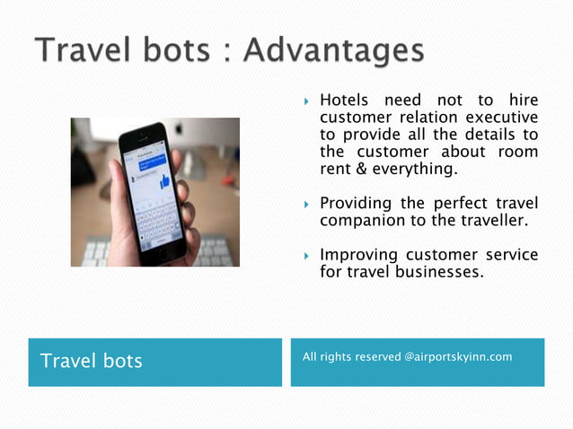 Travel bots :basic need of customer? | PPTX