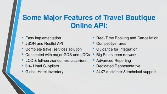 Travel Boutique Online API | PPTX | Business Travel | Travel Type