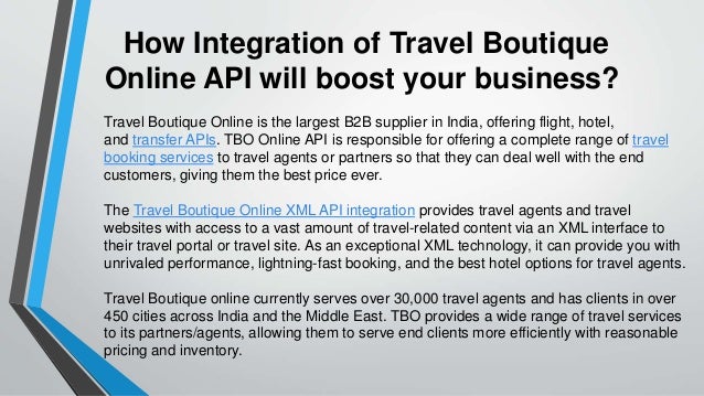 Travel Boutique Online API | PPTX | Business Travel | Travel Type