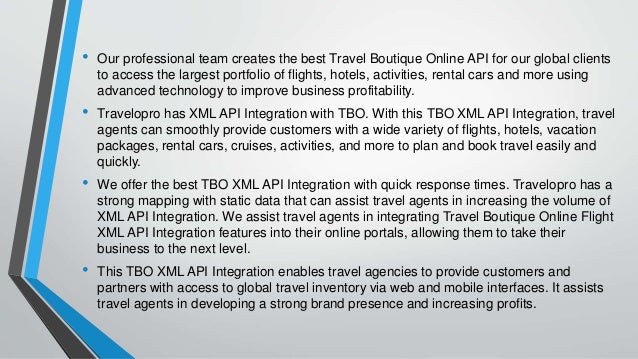 Travel Boutique Online API | PPTX