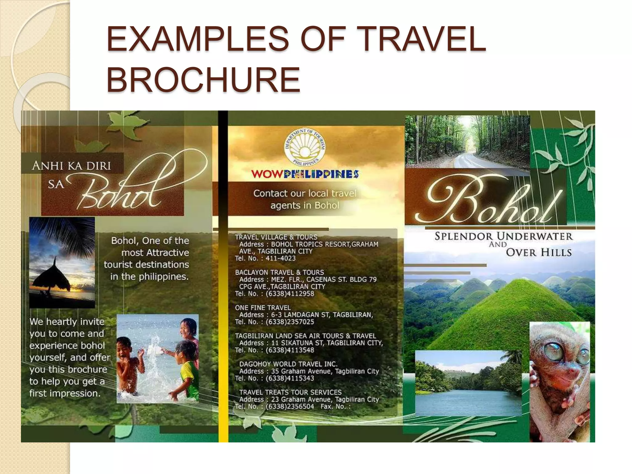 Travel brochure grade 8 | PPTX