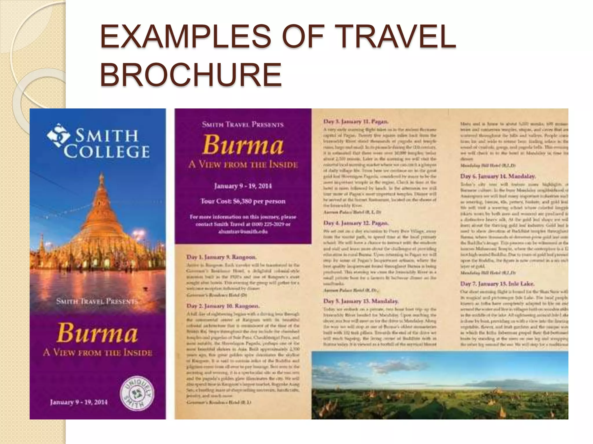 Travel brochure grade 8 | PPTX