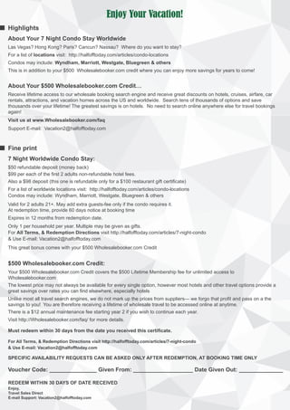 Vacation Certificates | PDF