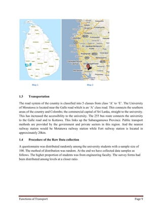 Travel characteristic behind the student of university of moratuwa new ...