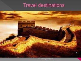 Tourism Tourist Destination | PPTX