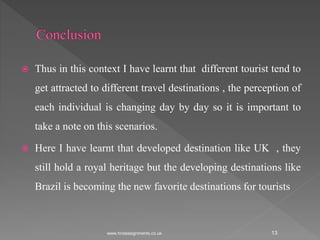 Tourism Tourist Destination | PPTX