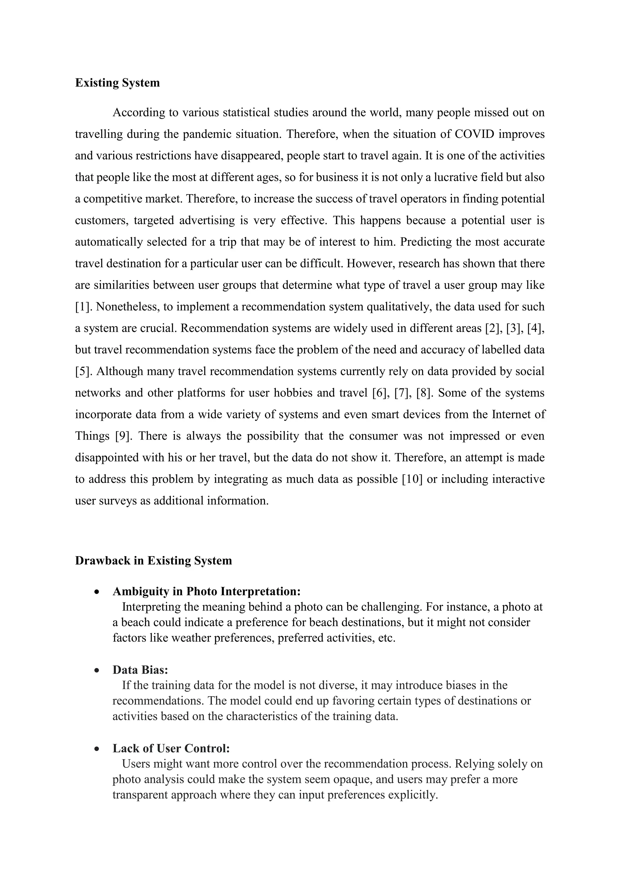 Travel Direction Recommendation Model Based On Photos Of User Social Network Profiledocx