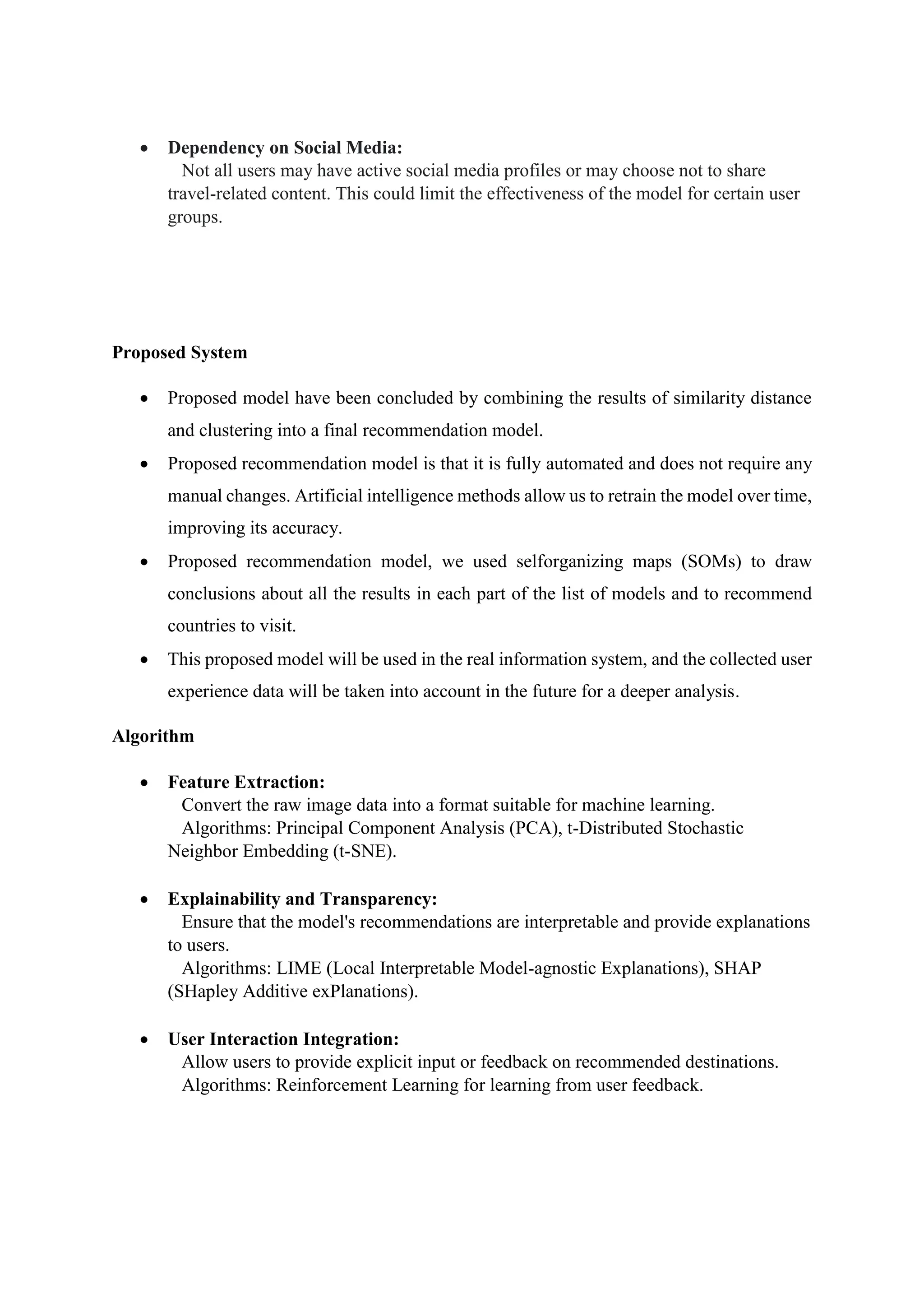 Travel Direction Recommendation Model Based on Photos of User Social ...