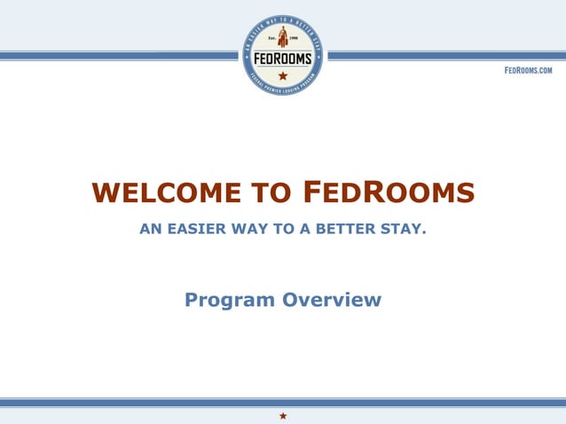 FedRooms Traveler Overview | PPT