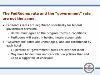 FedRooms Traveler Overview | PPT