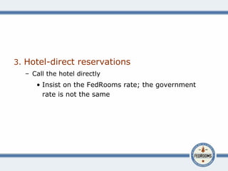 FedRooms Traveler Overview | PPT