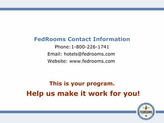 FedRooms Traveler Overview | PPT