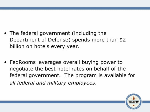 FedRooms Traveler Overview | PPT