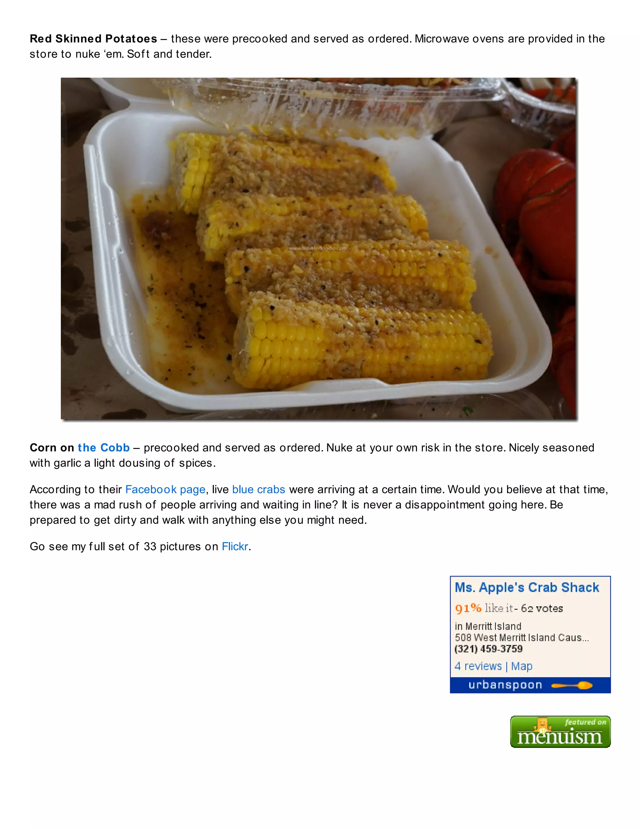 A seafood feast at Ms Apples Crab Shack | PDF