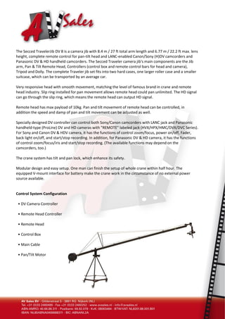 Secced Traveler jib dv8 | PDF