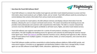 Travel GDS Software | GDS System | OTA Booking Engine | PPTX