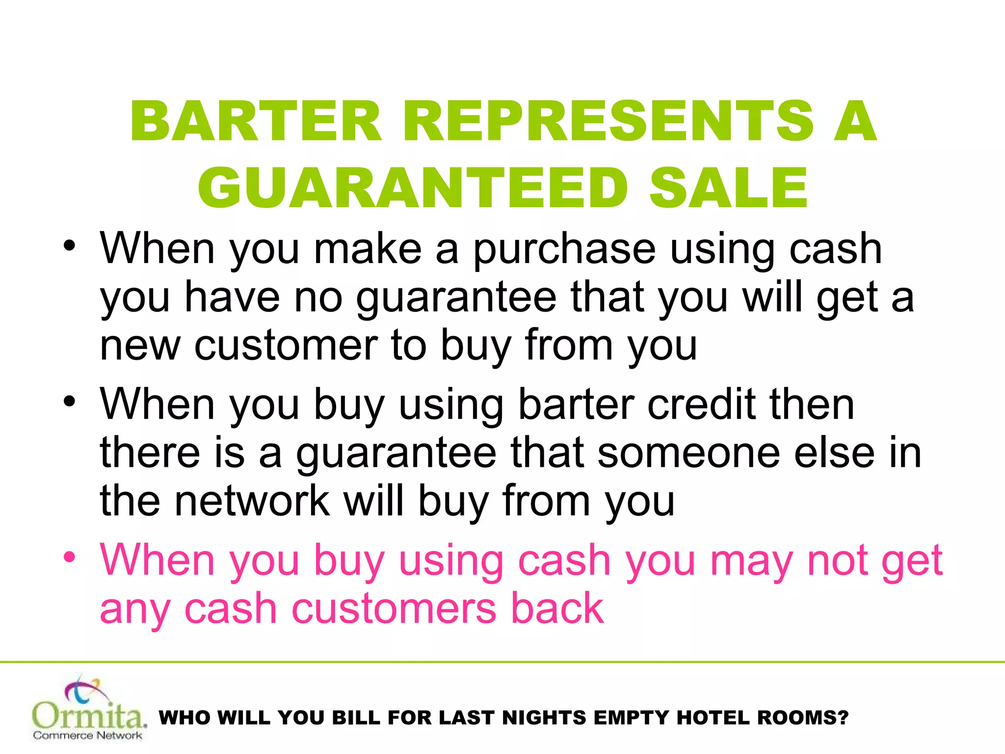 Travel Industry and Barter | PPT